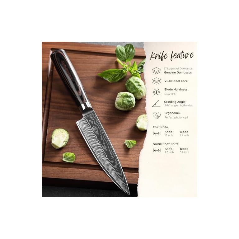 Wakoli Kitchen Knife Set, 2 Piece Professional Chef Knives Set made ...