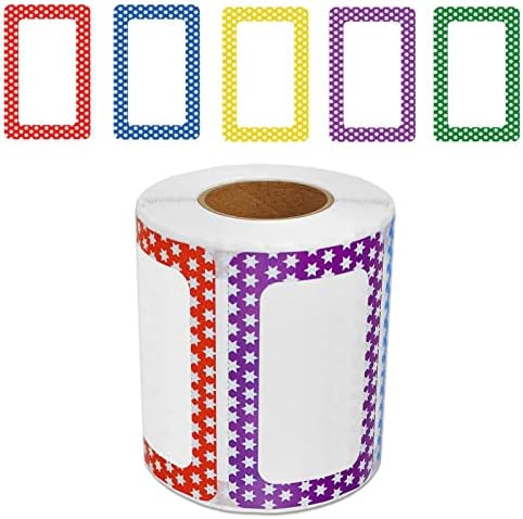 Sticky Name Label Stickers 40 PCS Colourful Border Name Labels Name Tag ...