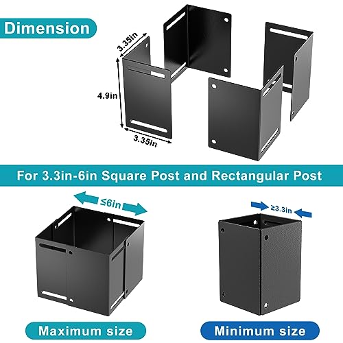 Snapklik.com : FMhotu Post Base Protectors,Adjustable Deck And Fences ...