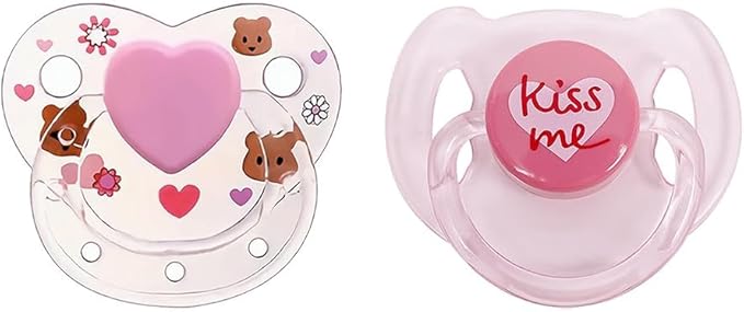 Amazon.com: Newtotlove 2 Pieces Set Cute Magnetic Pacifiers for 16-22 ...
