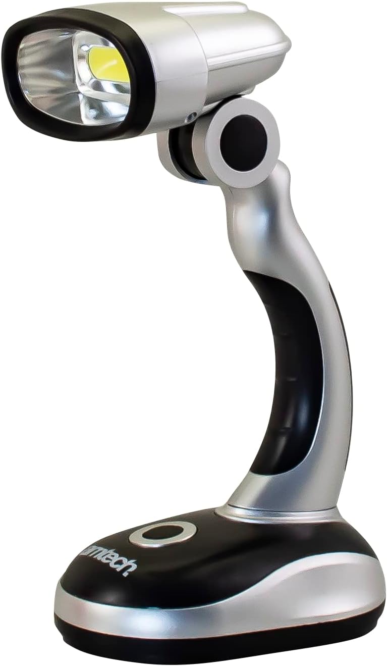 Amtech S8124 Cordless Desk Lamp, Super Bright COB (chip on board) LED ...