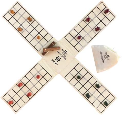 Ancient Living Pachisi, Ludo Indian Board Game, White Pack Of 1 ...