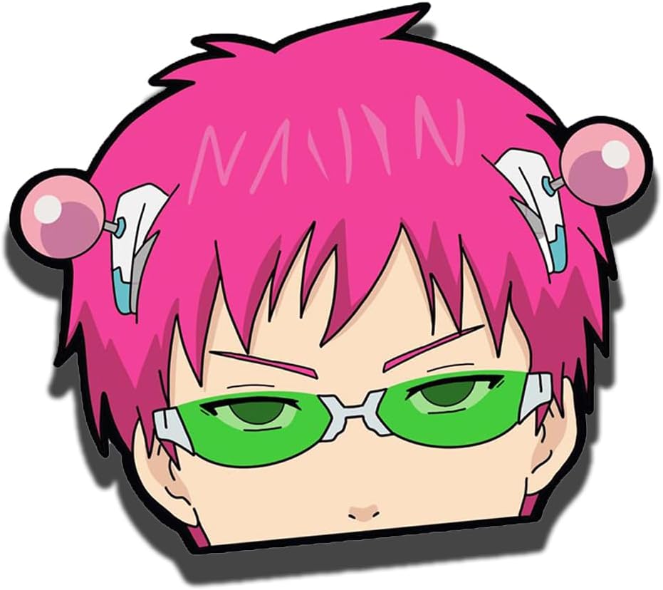 Amazon.com - YUNEX 5.1 Inch Anime Saiki K Peeking Stickers for Car ...