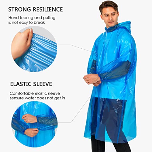 Snapklik.com : Airpler Disposable Rain Ponchos For Family Adults 4 Pack ...