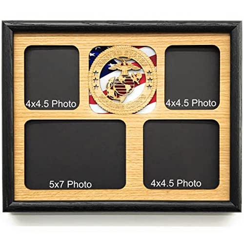 Amazon.com: US Marine Corps Picture Frame (11x14 Layout E, Black ...