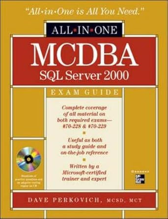MCDBA SQL Server 2000 All-in-One Exam Guide (Book/CD Set): Perkovich, Dave: 9780072131581 ...