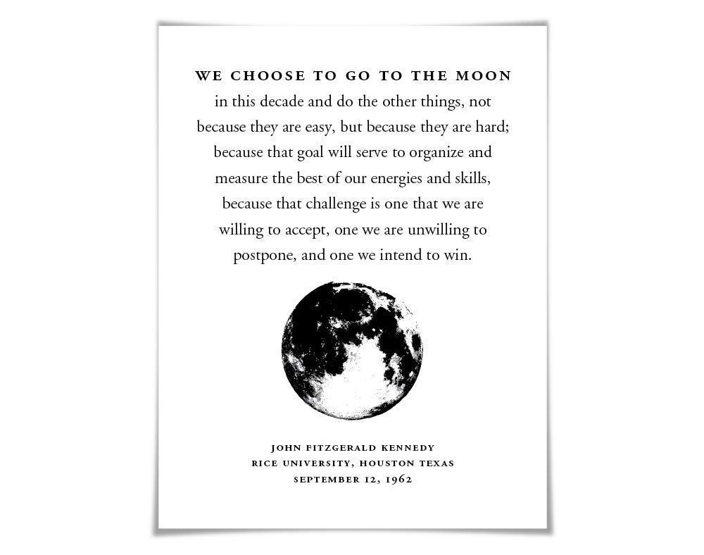 Amazon.com: John Fitzgerald Kennedy Moon Landing Presidential Speech ...