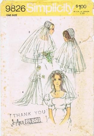 Amazon.com: Simplicity 9826 Sewing Pattern Wedding Brides Bridal ...