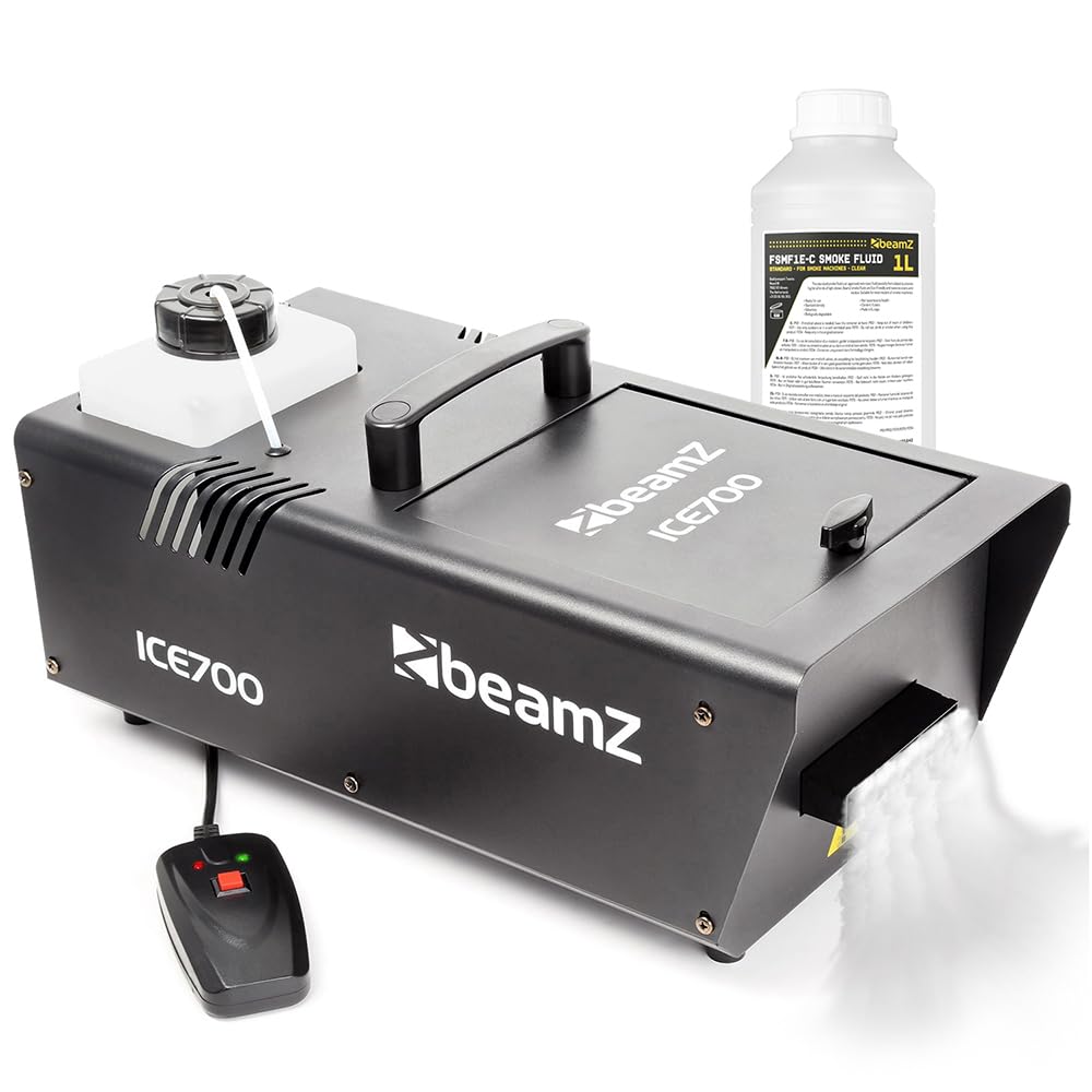 beamz ICE700 Low Fog Machine with Remote Control and 1L ECO Fluid for ...