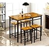 Amazon.com: AWQM Bar Table and Chairs Set Industrial Counter Height Pub ...