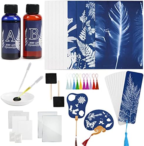 Amazon.com: Csyidio 37 Pieces Cyanotype kit Include 2 Component ...