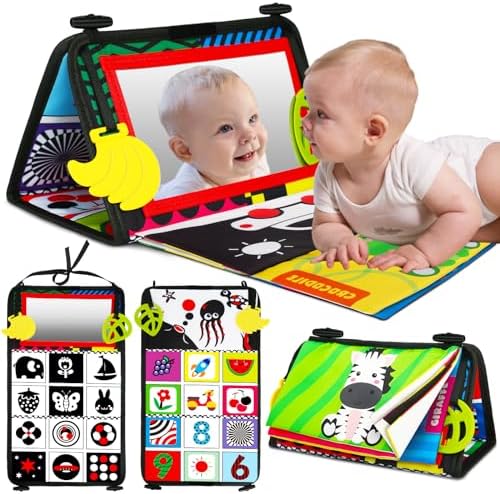 Amazon.com: teytoy Tummy Time Baby Mirror Toys with Teethers, Double ...