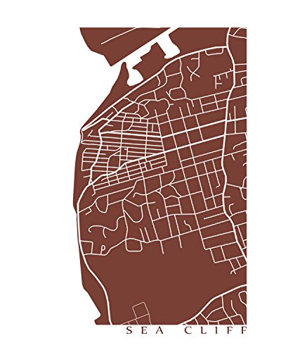 Amazon.com: Sea Cliff Map Print : Home & Kitchen