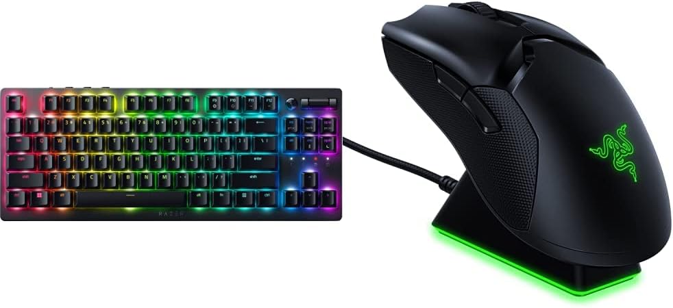 Razer DeathStalker V2 Pro TKL Wireless Gaming Keyboard + Viper Ultimate ...