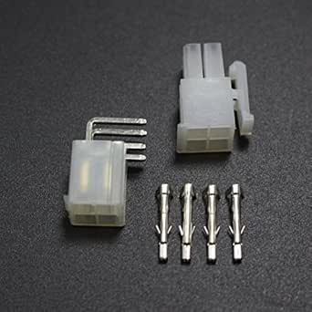 5sets 5557 5569 4P Bend Pin Wire Terminals Electrical Connector 4.2mm ...