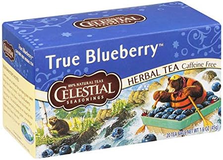 Amazon.com : Celestial Seasonings, True Blueberry Herb Tea, 20 ct (Pack ...
