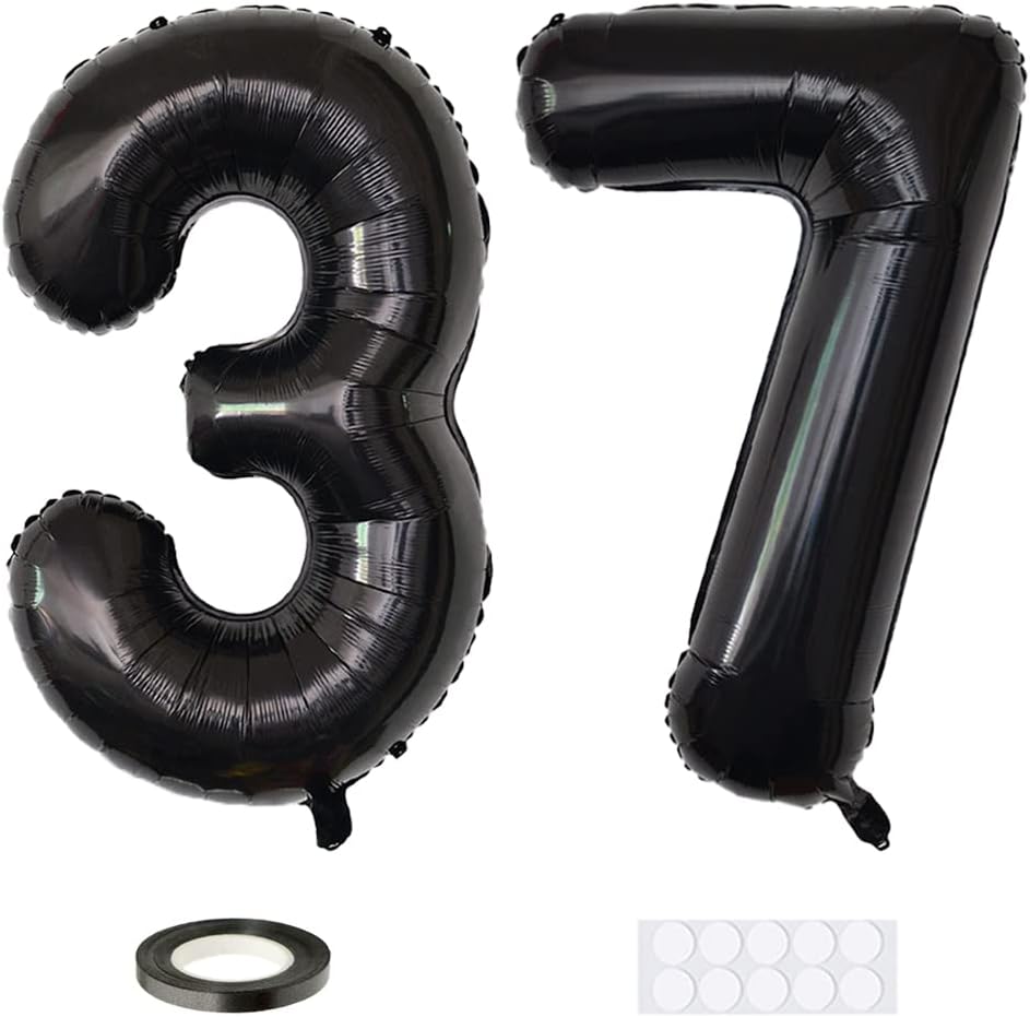 Amazon.com: Xihuimay Number 37 Balloon 40 Inch Digital Alphabet for ...