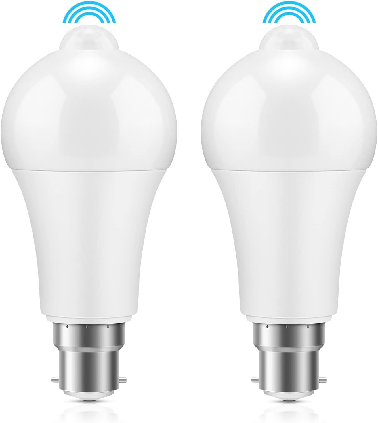 ZONJIE PIR Motion Sensor LED Bulb - 2 Pack- B22 Sensor Bulb 12W ...