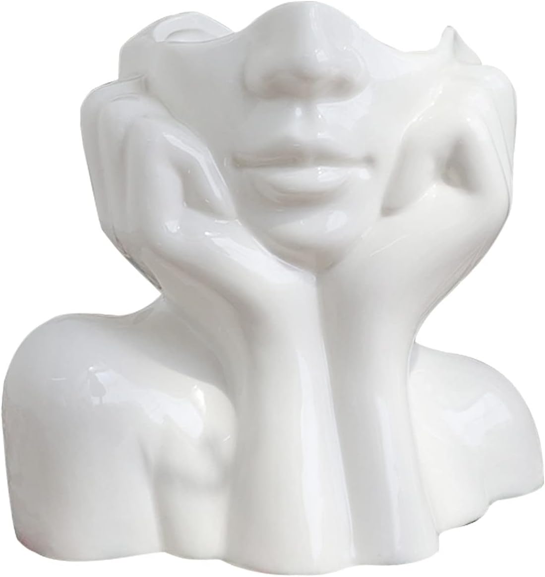 KHBNHJ 19 CM Female Body Vase Ceramic Body Art Vase Modern Face Vase ...