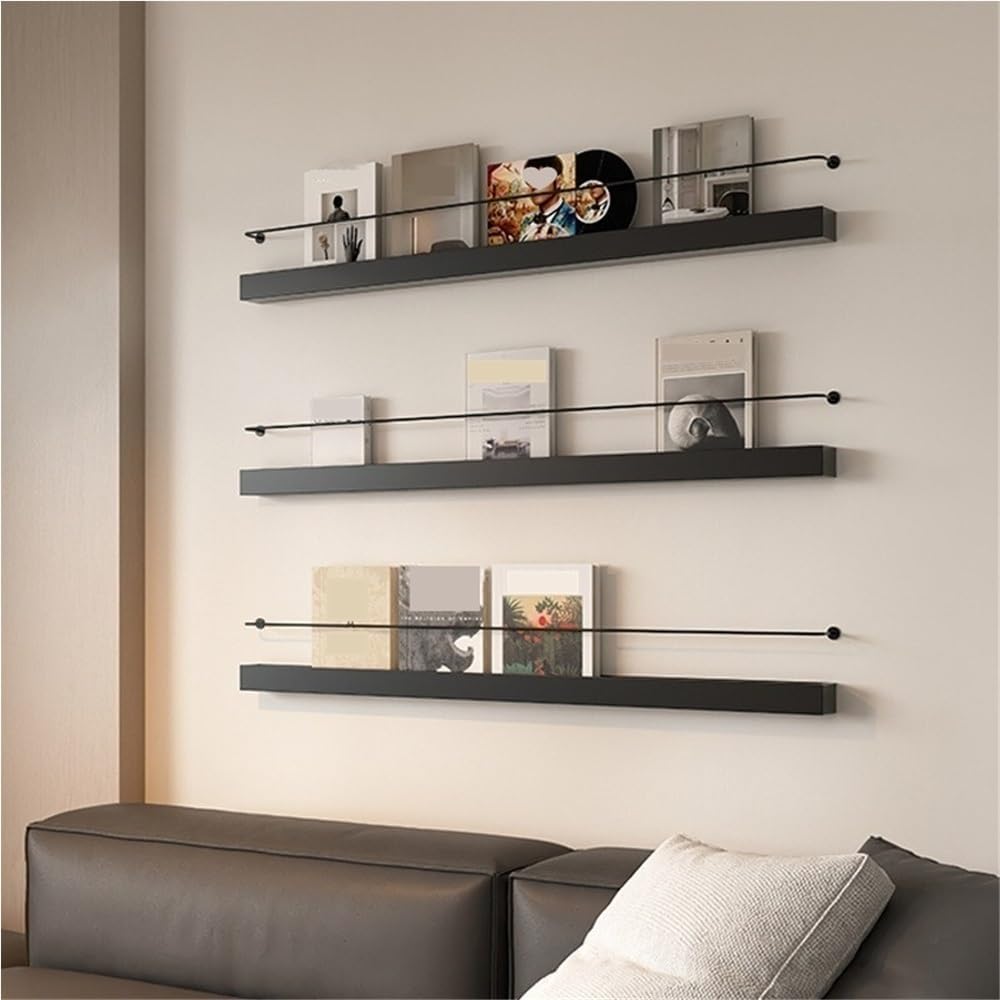 Amazon.com: Wall Mounted Metal Magazine Rack Set of 3, Iron Organizer ...