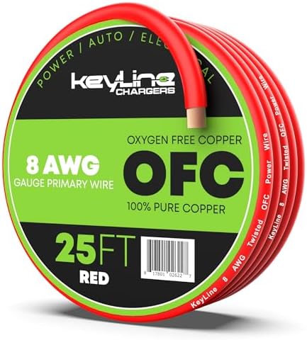 Amazon.com: 8 Gauge Wire - 25ft Red | 8 Gauge Amp Wire, Battery Cable ...