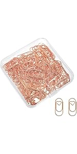 Amazon.com : 100 Pcs Small Gold Paper Clips Heart Shaped Paperclips, 1 ...