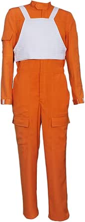 Amazon.com: X-Wing Rebel Fighter Pilot Cosplay Costume Orange Jumsuit ...