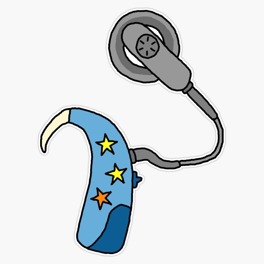 Amazon.com: Cochlear Implant Blue Sticker Vinyl Decal Car Laptop Wall ...