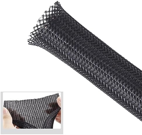 Self Closing Braided Cable Tidy Sleeve, Wire Management Tube, Woven ...