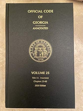 Official Code of Georgia - Volume 25 - Title 33 Insurance Ch 23-65 ...