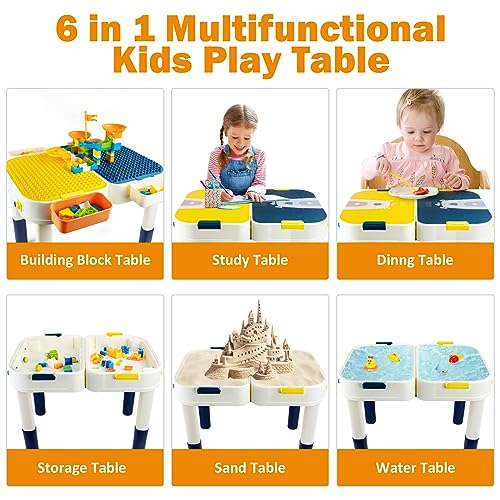 Snapklik.com : RedCrab Kids Foldable Building Block Table, Play Table ...