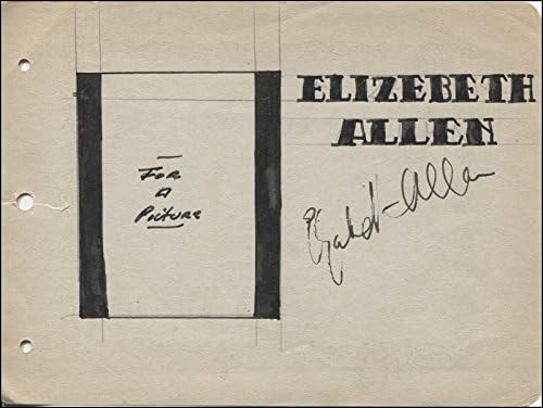 Elizabeth Allan - Signature at Amazon's Entertainment Collectibles Store