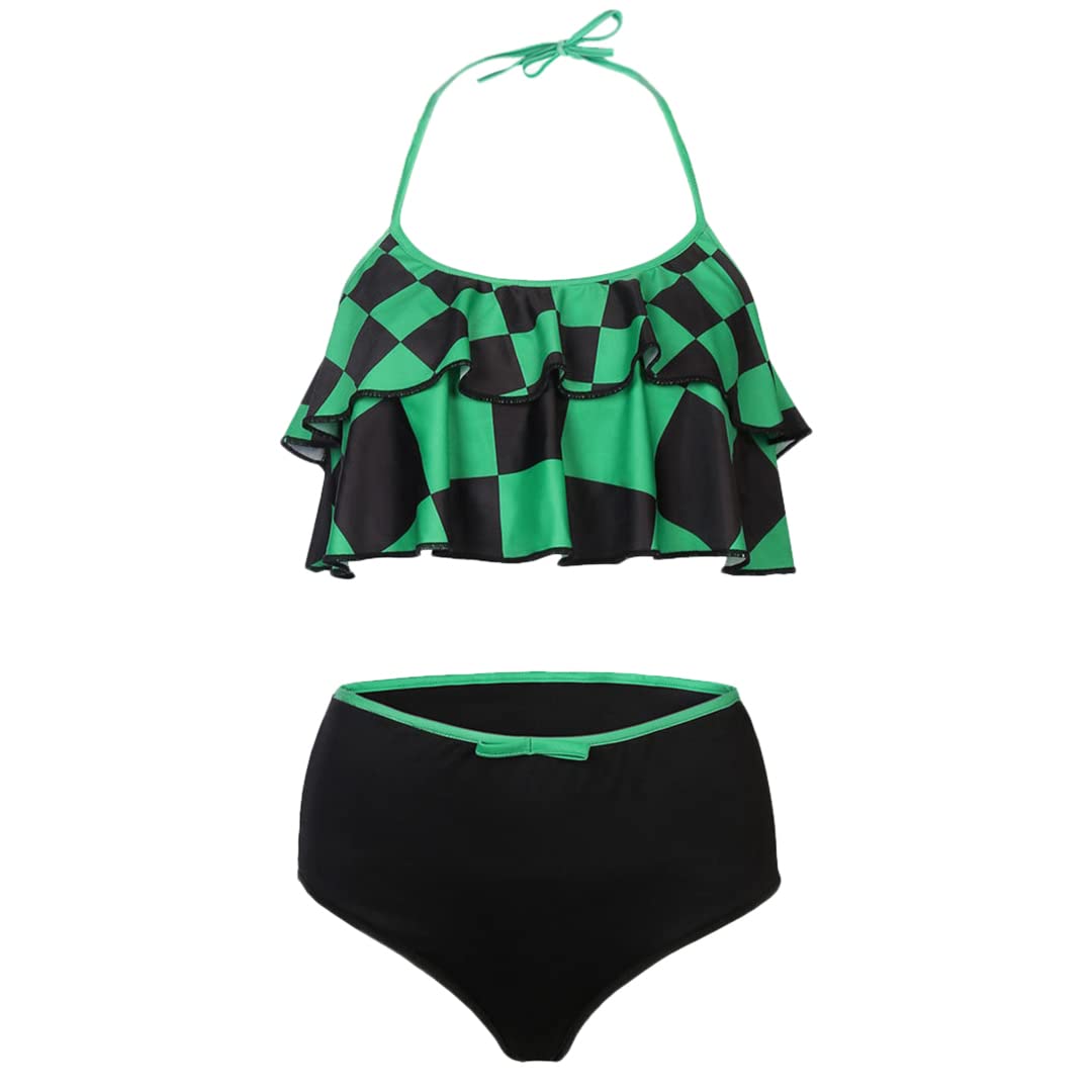 Demon Slayer Tanjiro Nezuko Bikini Swimsuit Kimetsu No Yaiba Cosplay ...