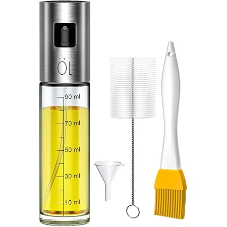 Pulverizador Aceite Cocina,Dispensador de Aceite de Oliva,Tapa de Acero Inoxidable ...