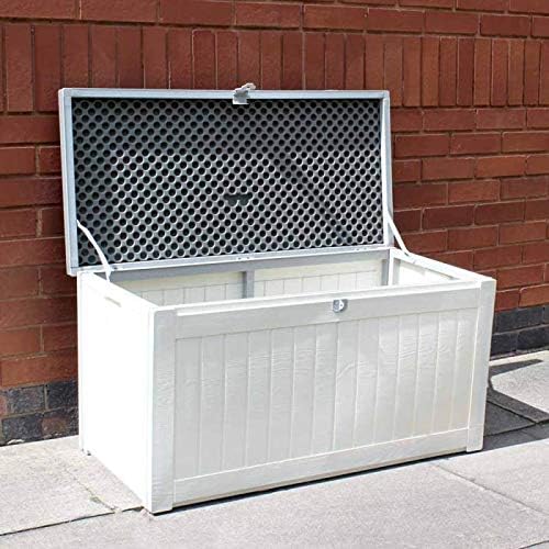 Garden Mile 150L White Garden Storage Box Outdoor Indoor Use Spacious ...