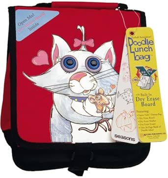 Eyeball Animation Doodle Lunch Bag- Cat: with Dry Erase Board: Accord ...