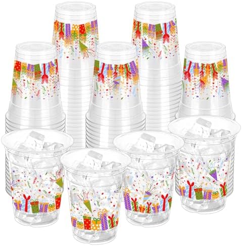 Amazon.com: Colarr 50 Pcs Retro Car Theme Party Cups - Disposable Paper ...