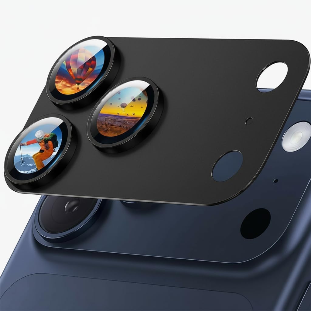 Jurqqer Camera Lens Protector for iPhone 17 Pro Max 6.9'' [Military ...