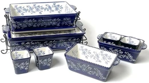 Amazon.com: Temp-tations 20 pc Essentials Baking Set, 2 Casserole ...