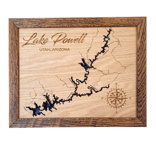 Amazon.com: Hand Crafted, Laser-etched 3D Nautical Wood Maps. Premium ...
