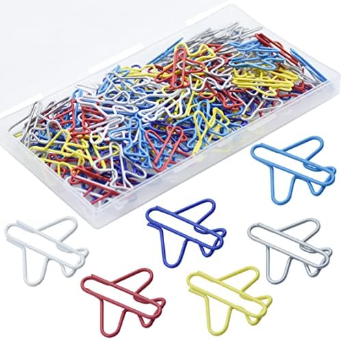 Amazon.com : YOUDEFUL 120 Pcs Plane Paperclips, Cute Metal Paper Clips ...