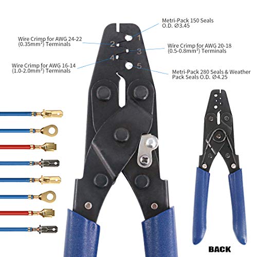GLARKS Pin Terminals Tool Set, A Crimper Tool and 21Pcs Pin Terminals ...