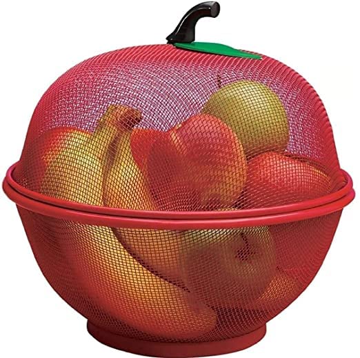 Buy Yupenmart Red Round Fruit Basket for Dining Table, Fruit Storage ...