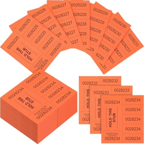 Amazon.com: Kosiz 504 Sheets 5 Bid Raffle Ticket with Different Numbers ...