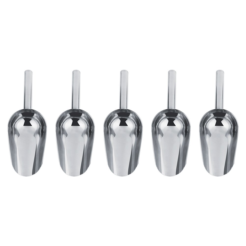 Ice Scoop Set of 5,Scoops for Food Metal Scoop Stainless Steel Mini ...
