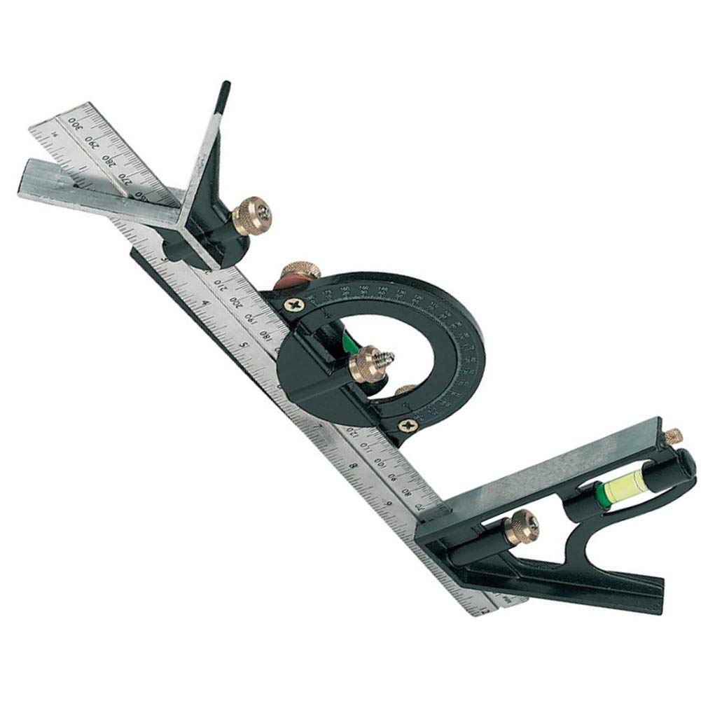 Buy Adjustable Sliding Combination Square Ruler Protractor,Inch/Metric ...
