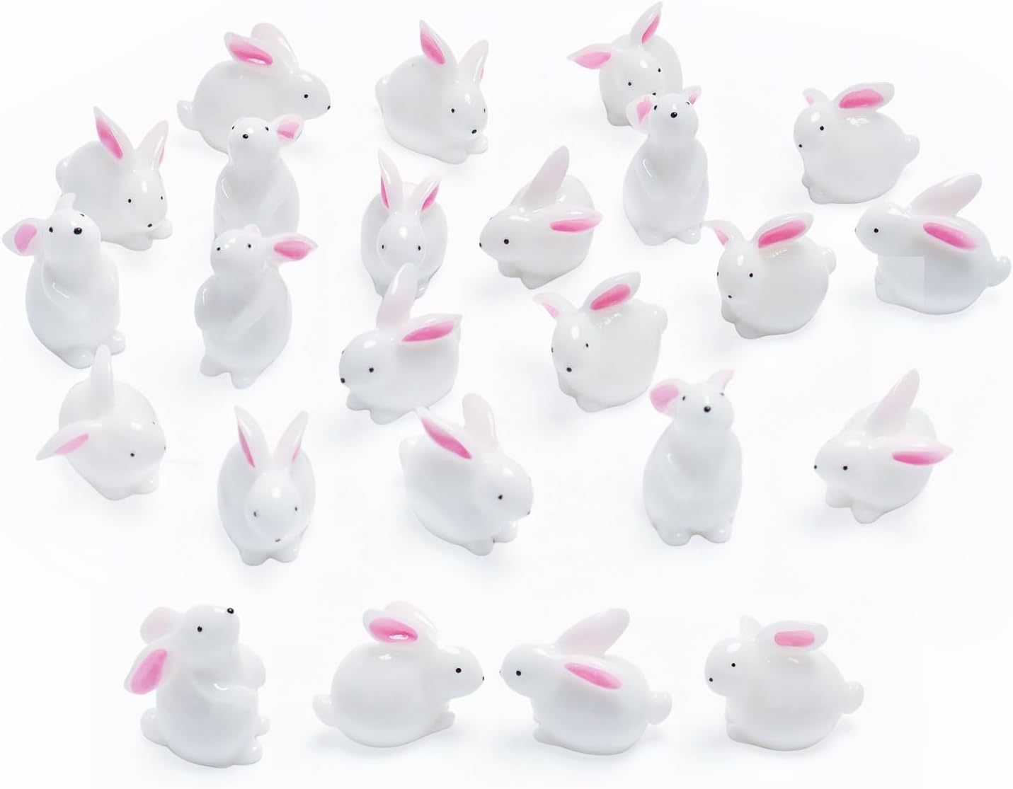 Amazon.com: Exasinine Mini Rabbits Easter Bunny Miniature Figurines ...