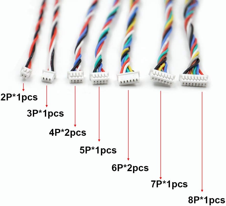 elechawk 9 PCS 1.25mm to 2.54mm Pitch Dupont Adapter Cable Wire ...
