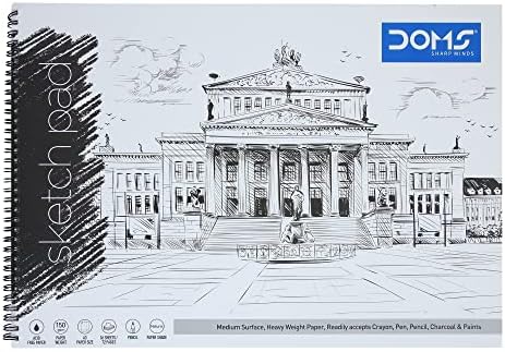 Doms Wiro Bound Sketch Book | 150 GSM, Unruled, 72 Pages | 29.7 x 21 CM ...