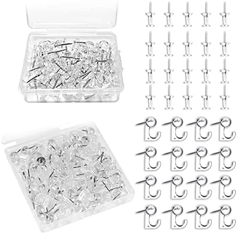 Push Pins For Wall 150 Count Clear Push Pins, Small Plastic Thumb Tacks ...